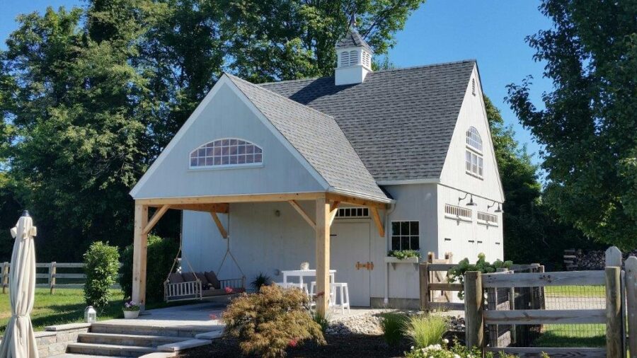 One Story Country Barn 24′ dup - Country Carpenters